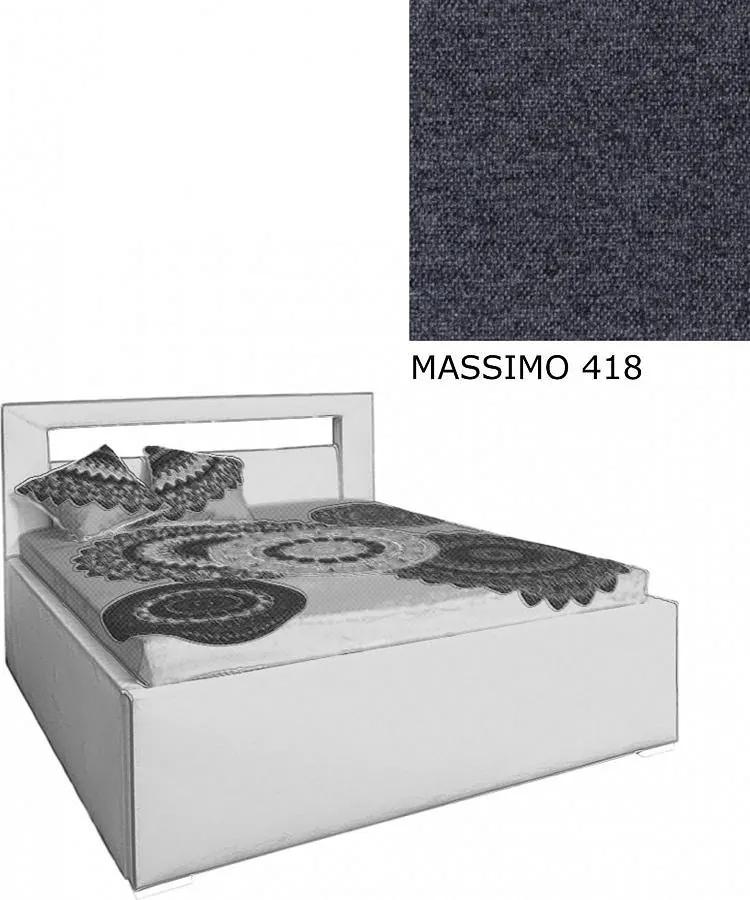 Dřevona - Elitte Čalouněná postel AVA LERYN 160x200, s úložným prostorem, MASSIMO 418