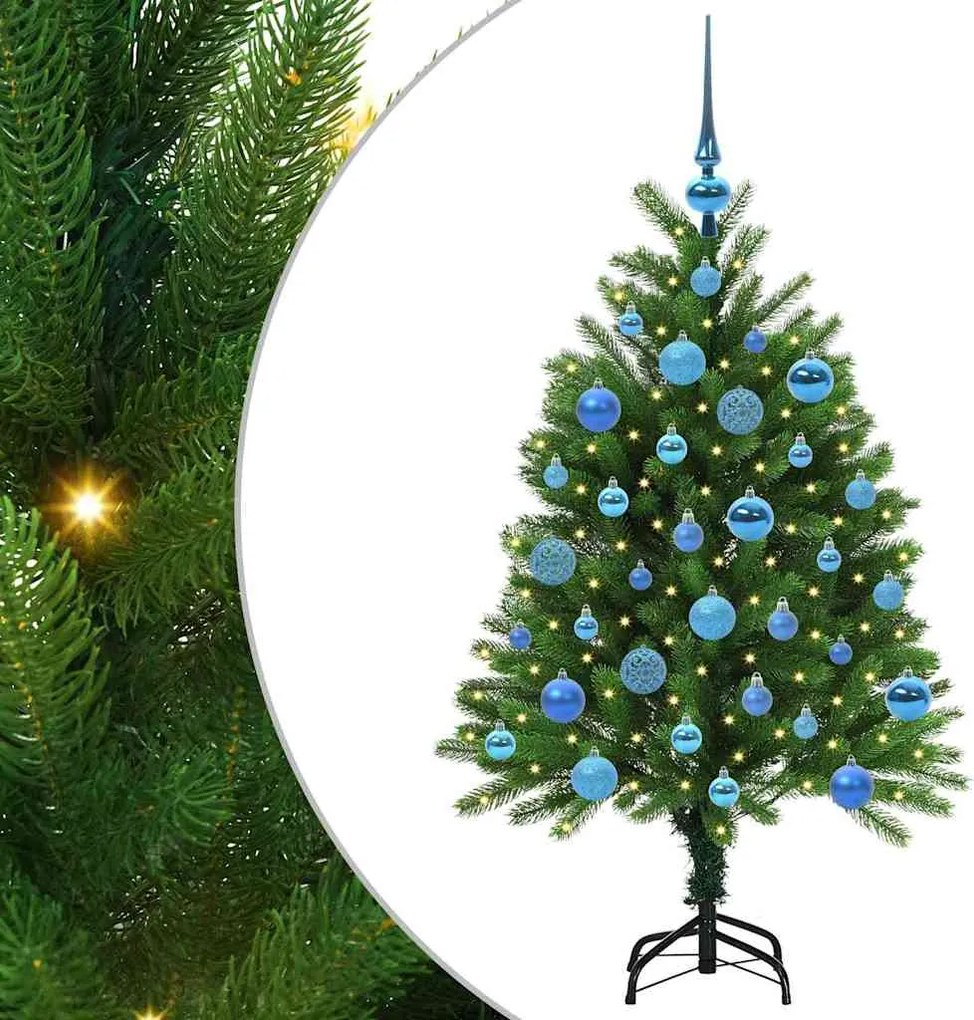 Vánoční stromeček s 150 LED diodami s stojanem Zelená 120 cm PE 3396316