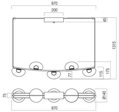 Redo 01-3244 - LED Stmívatelný lustr na lanku SINCLAIR LED/35W/230V CRI 93 IP21