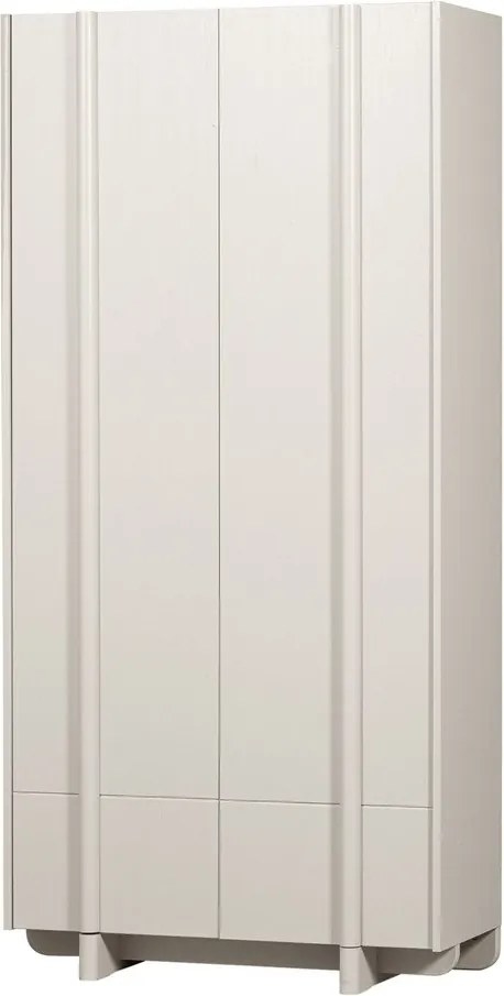 Krémová modulární skříňka z borovicového dřeva 101x210 cm Basu – WOOOD