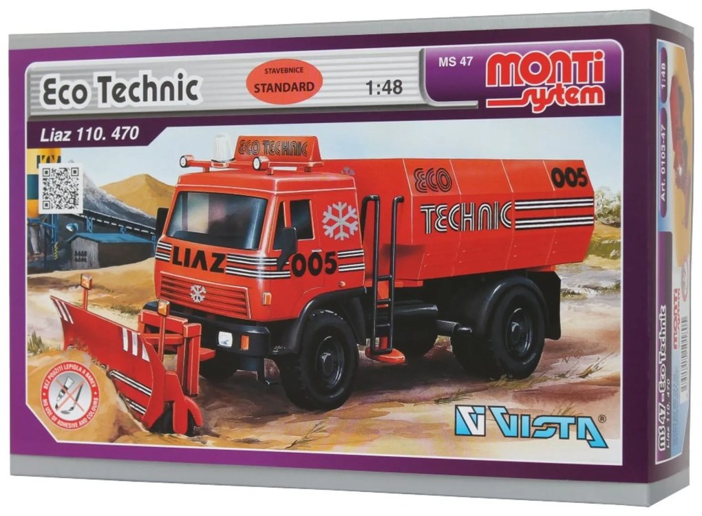 Stavebnice Monti System MS 47 Eco Technic Liaz 1:48 v krabici 22x15x6cm
