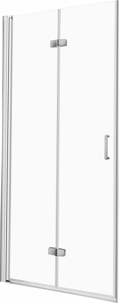 Novoterm Zalamovací otočné sprchové dveře NV-Style DR CHR 80, chrom/transparent - bez vaničky