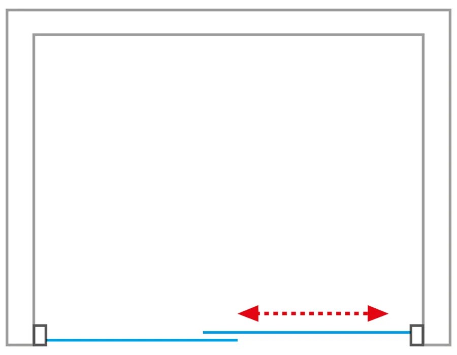 Roltechnik Outlet Posuvné sprchové dveře do niky G2L/G2P - bez vaničky Varianta: šířka: 100 cm, orientace: Pravá - pevné sklo vpravo - (G2P_1000 - 810-0000105-01-02), Barva profilů a typ výplně: profily: stříbrná, výplň: transparent