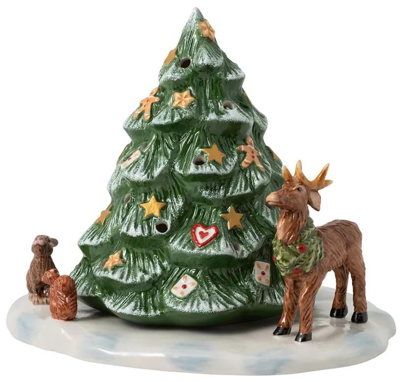 Vánoční dekorace a lucerna CHRISTMAS TOYS MEMORY Stromek s lesními zvířátky
