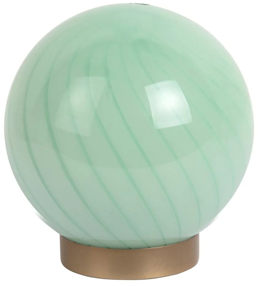 Světle zelená stolní lampa se skleněným stínidlem (výška 17 cm) Summer Globe – Leitmotiv Biano.cz