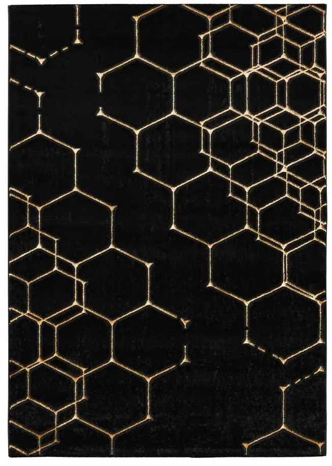 Lalee Kusový koberec Marmaris 405 Black Rozměr koberce: 80 x 150 cm