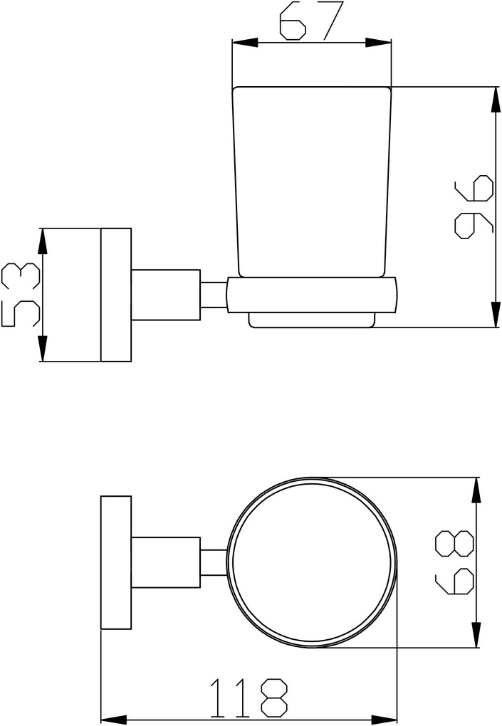 Slezák Rav Colorado držák kartáčků sklo lesklá růžová zlatá COA0201ZRL