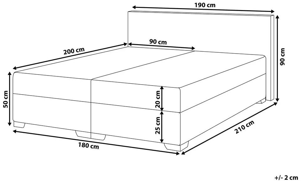 Kontinentální postel 180 cm PREMIER (s matracemi) (černá). 1007431