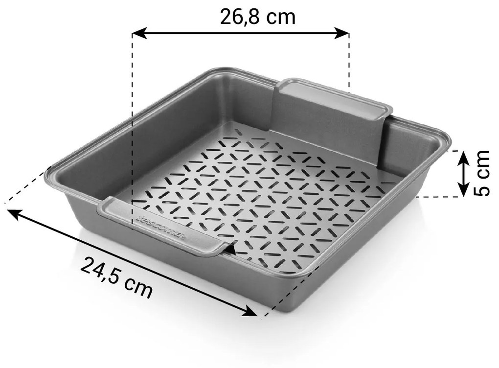 TESCOMA Plech na pečení s roštem DELÍCIA 24 x 24 cm