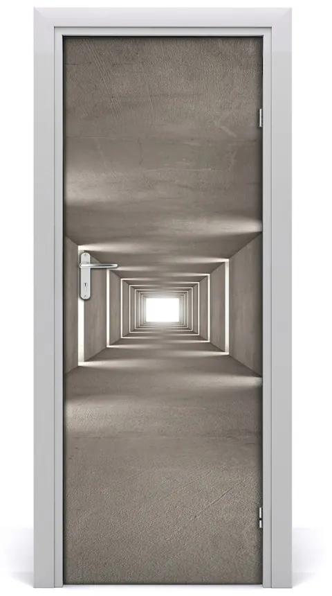 Samolepící fototapeta na dveře Betonový tunel 85x205 cm