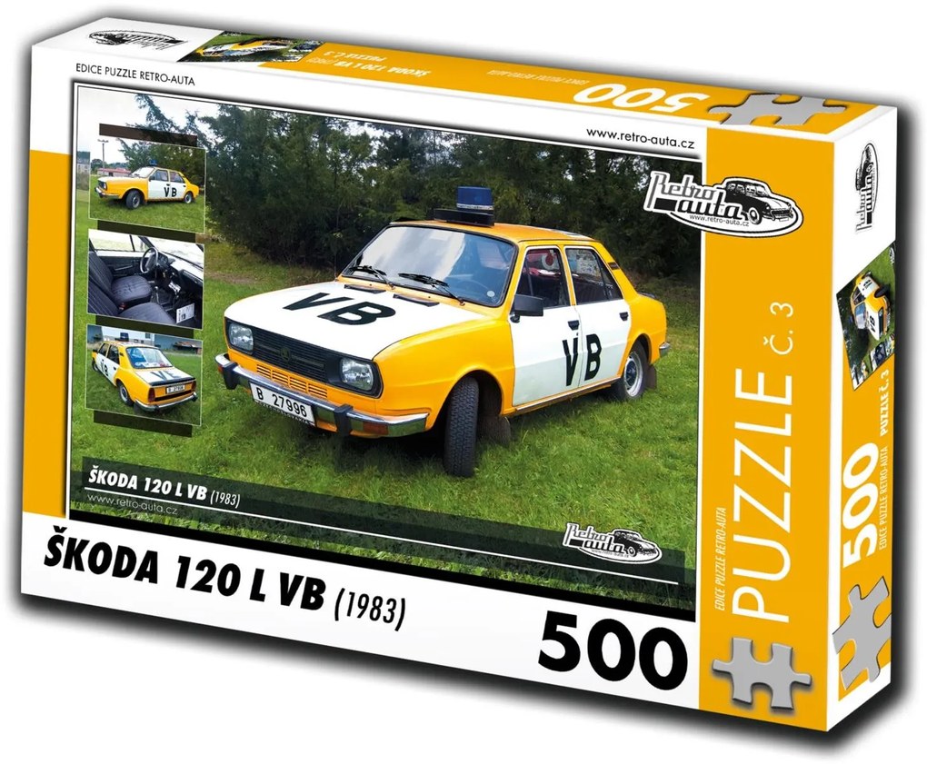 Puzzle retro-auta puzzle č. 3 škoda 120 l vb (1983) 500 dílků
