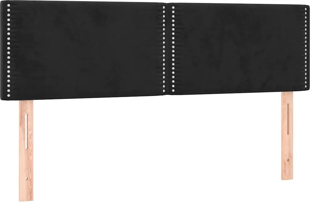 Box spring postel s matrací černá 140x200 cm samet 3141247