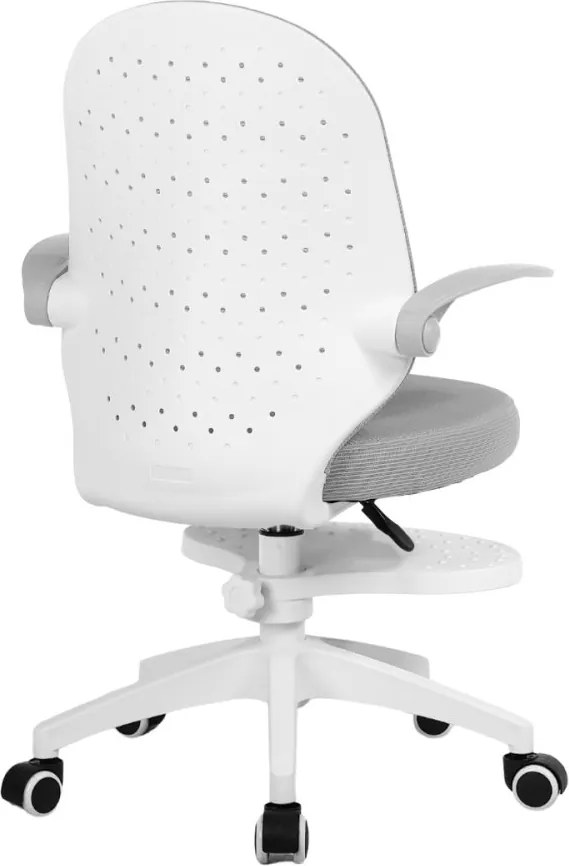 Dětská otočná židle Neoseat JUNI 012 s podnoží — látka, šedá