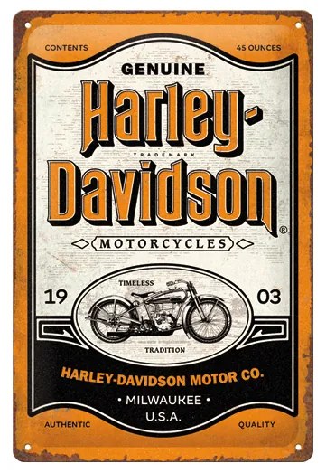 Nostalgic Art Cedule 20x30 Harley-Davidson - Genuine Motorcycles NA22419