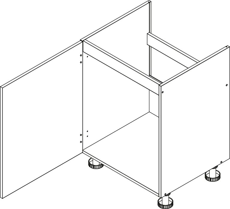 ALFASHOP ZOYA dolní D60ZL P/L šedá