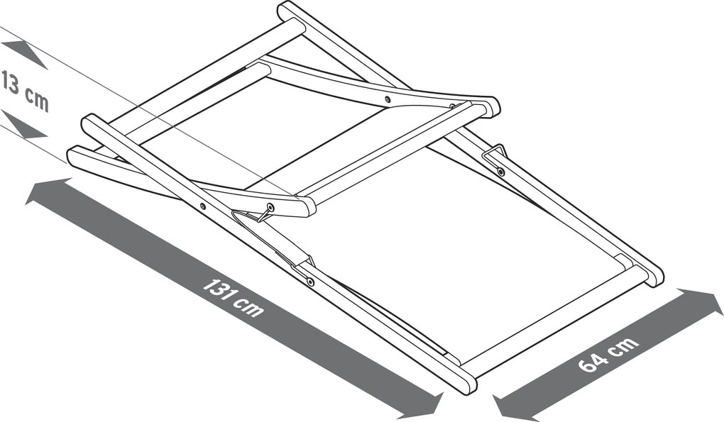 Tchibo - Skládací zahradní křeslo - barva: šedá