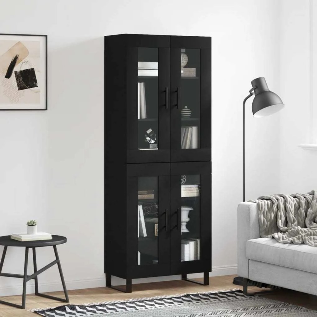 vidaXL Skříň highboard 69,5 x 34 x 180 cm kompozitní dřevo [3198297] Barva: bílá s vysokým leskem