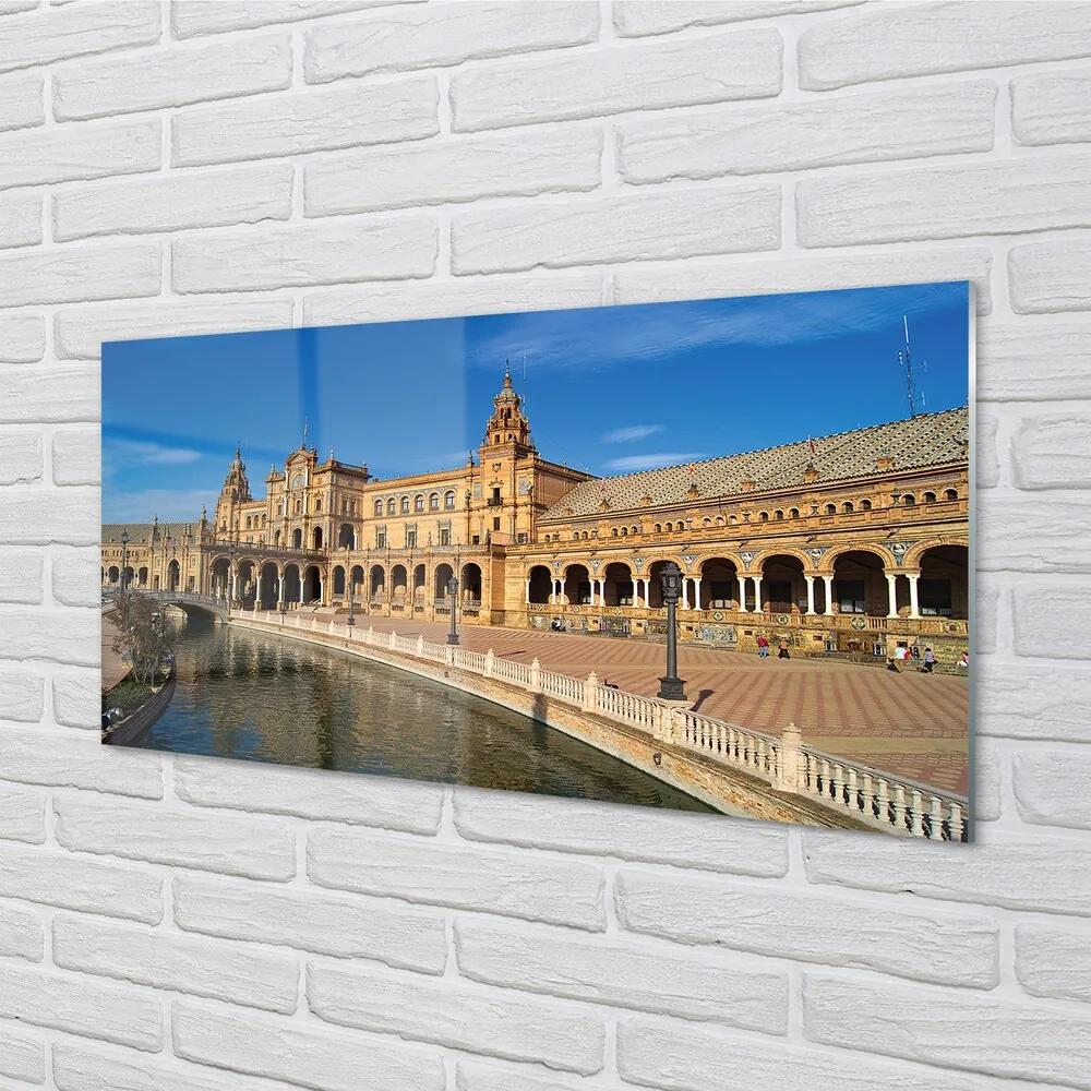 Obraz na skle Spain Old Market City 120x60 cm