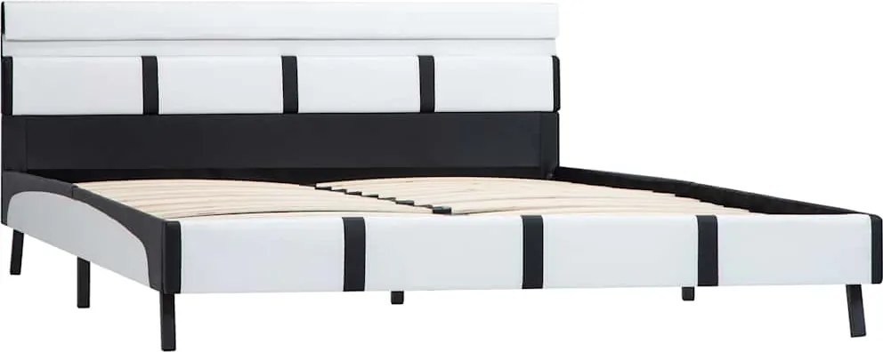 Rám postele s LED světlem bílý umělá kůže 120 x 200 cm 280298