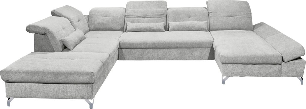 XXXLutz SEDACÍ SOUPRAVA, textil, světle šedá MID.YOU - Rozkládací sedačky - 002220028606