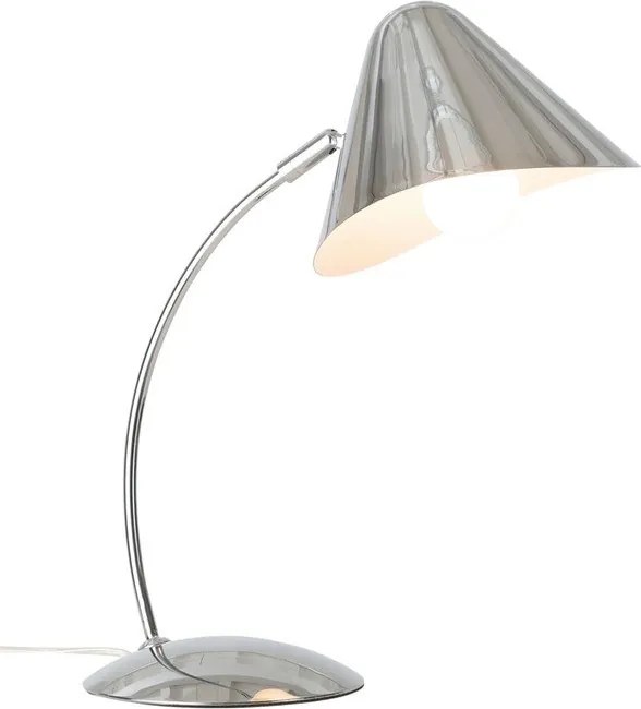 Ocelová stolní lampa s ohybatelnou konstrukcí v leskle stříbrné barvě (výška 40 cm) Nathan – Ellos Home