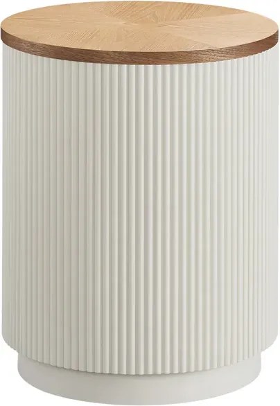 Odkládací stolek Stilig ST581 40 cm z masivu ecru/jilm