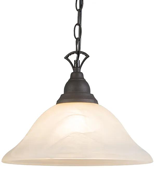 Vintage závěsná lampa rezavě hnědá - Dallas