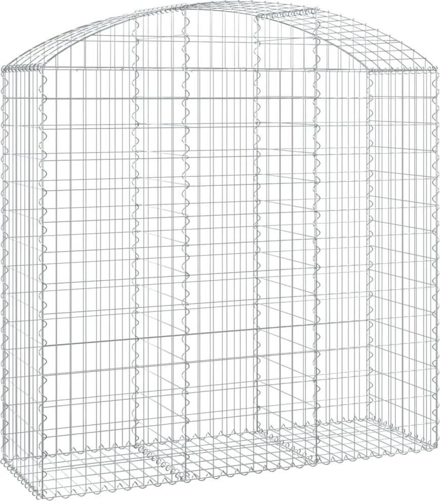 Klenutý gabionový koš 150 x 50 x 140/160 cm pozinkované železo 153457