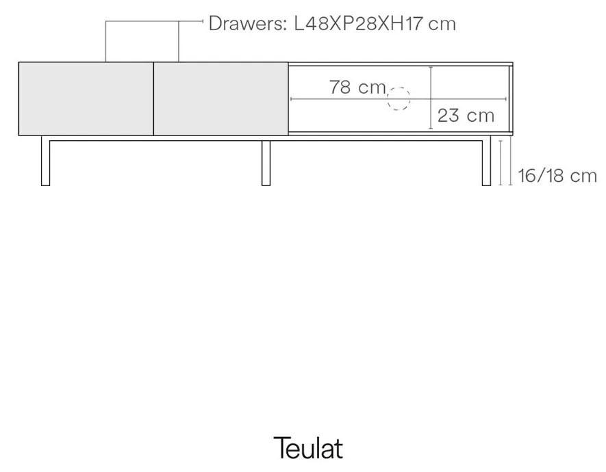 Tv skříňka arista bílá 180 x 40 MUZZA