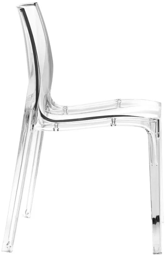 FormWood Transparentní plastová jídelní židle Simple Chair