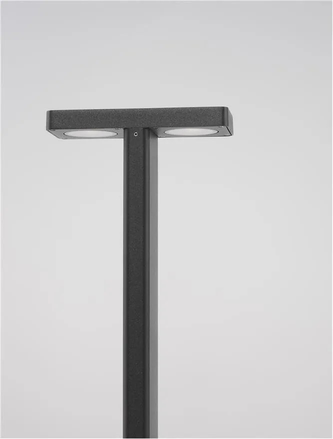 NV 9492780 Venkovní sloupkové svítidlo POET antracitový hliník a čiré sklo LED 16W 3000K 220-240V 90st. IP65 - NOVA LUCE