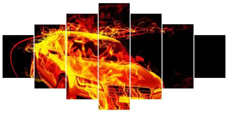 Obraz hořícího auta (210x100 cm), 40 dalších rozměrů