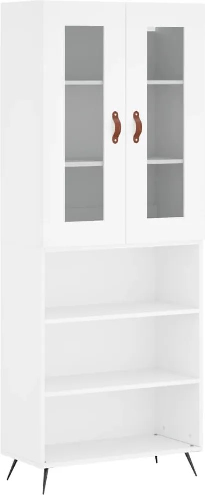 Skříň highboard bílá 69,5 x 34 x 180 cm kompozitní dřevo 3198697