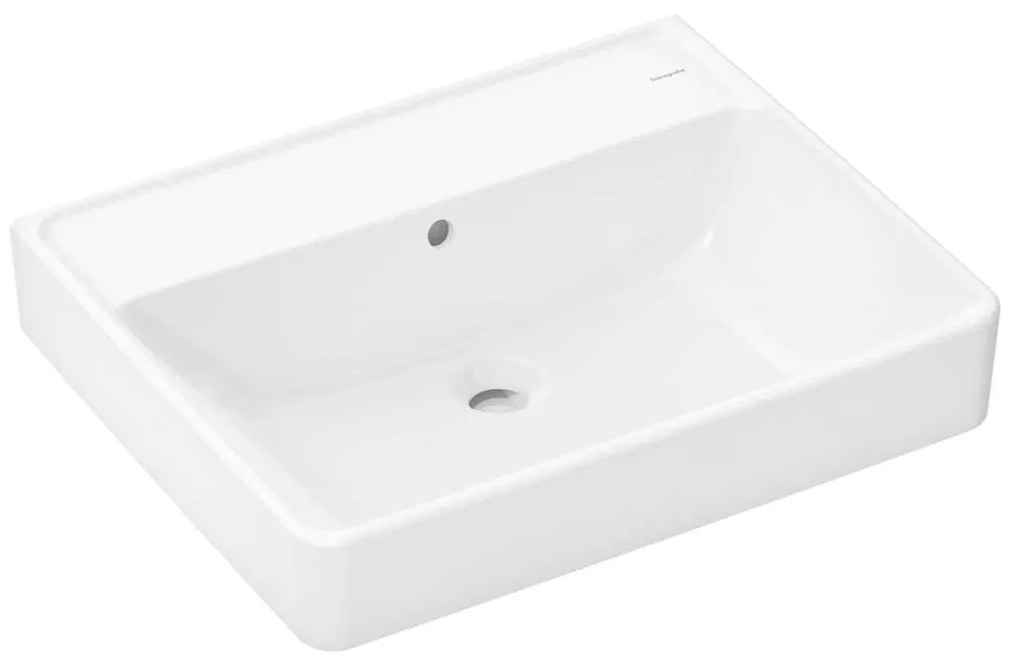 Hansgrohe Xanuia Q - Umyvadlo 60x48 cm, s přepadem, bez otvoru pro baterii, bílá 60244450