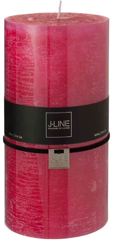 Oválná růžová svíčka XXL - 10*10*20 cm