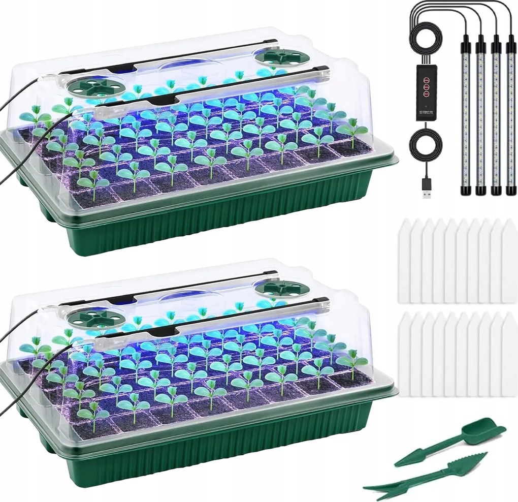 Mini Skleník Led Lampičky Skleník Usb Nastavitelná ventilace Rozsada 80x