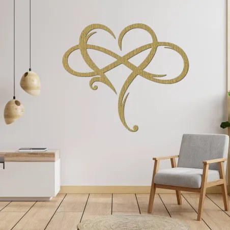 Dřevěný obraz na zeď - symbol lásky | SENTOP HDF0389