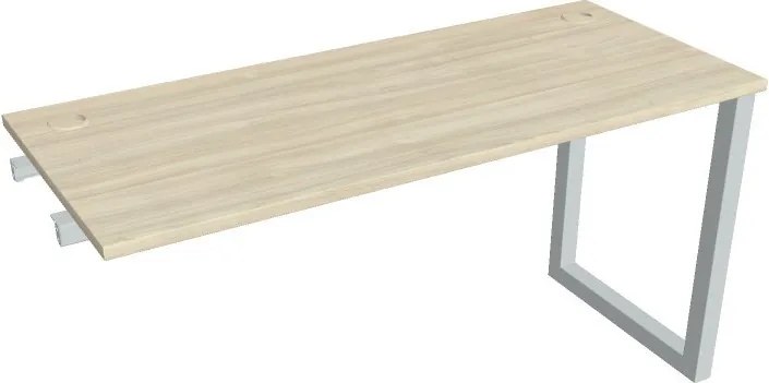 Hobis Kancelářský pracovní stůl k řetězení Hobis UEO 1400R, bílá RAL 9016, deskaakát