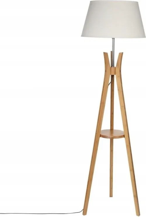 Bílá stojací lampa Kalo, 156 cm