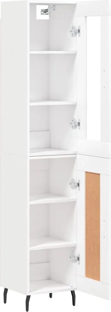 Skříň highboard bílá 34,5 x 34 x 180 cm kompozitní dřevo 3199505
