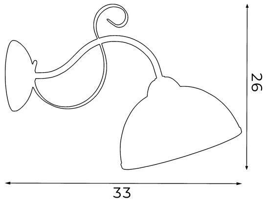 Nástěnné svítidlo ANTICA 1xE27/60W/230V