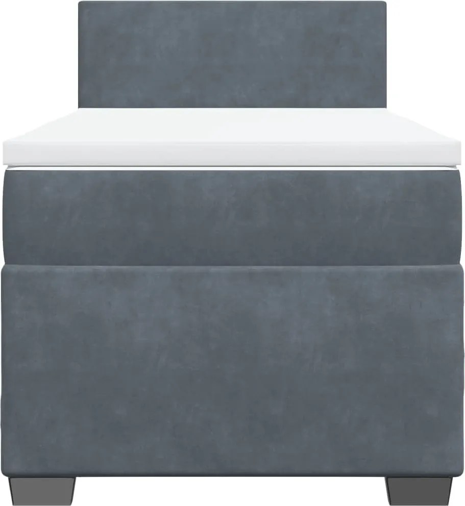 Box spring postel s matrací tmavě šedá 80 x 200 cm samet 3288457