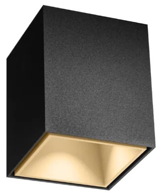 Wever & ducré čtvercové stropní stropní svítidlo box mini ceiling surf 1.0 led 1800-3000k b-m tree černá matná + šampaňské