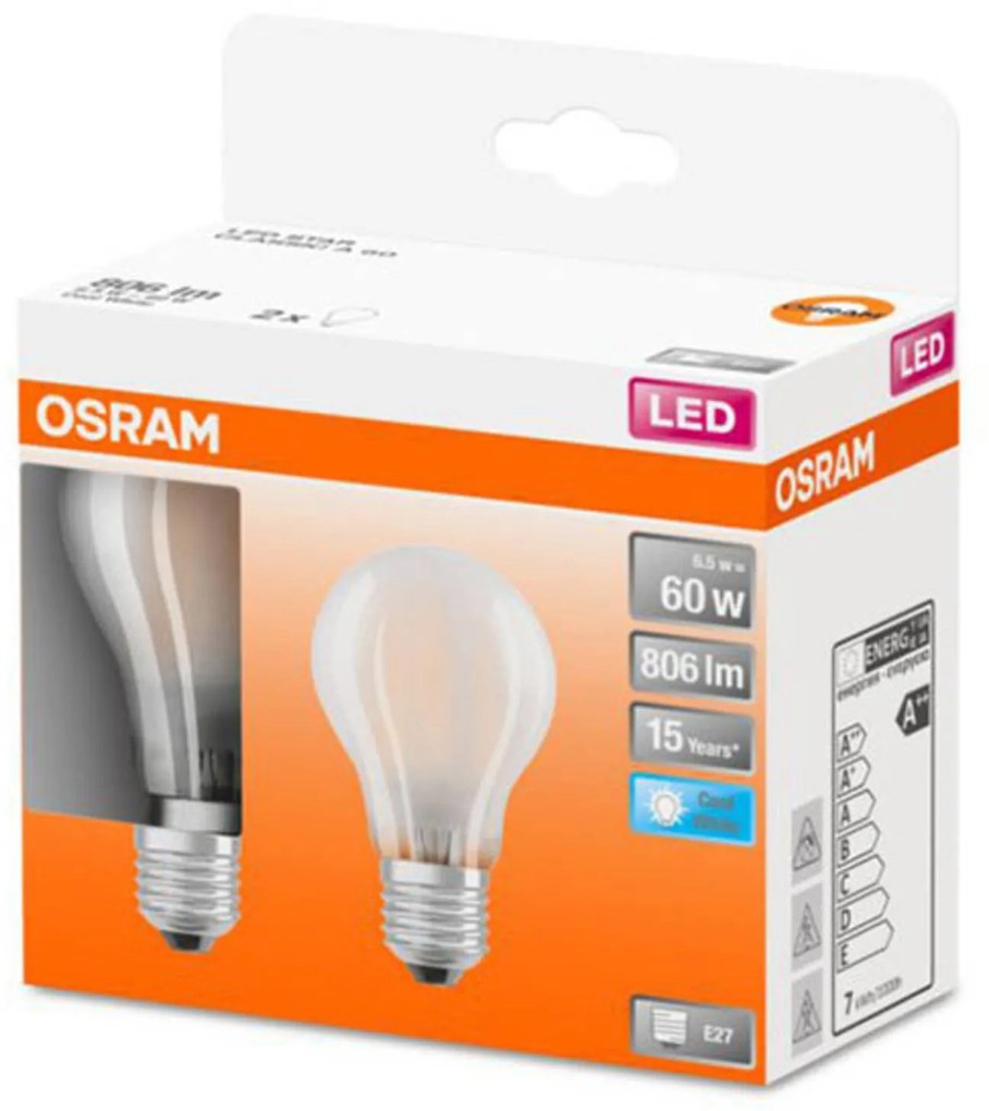 OSRAM Classic A LED žárovka E27 6,5W 4000K matná 2