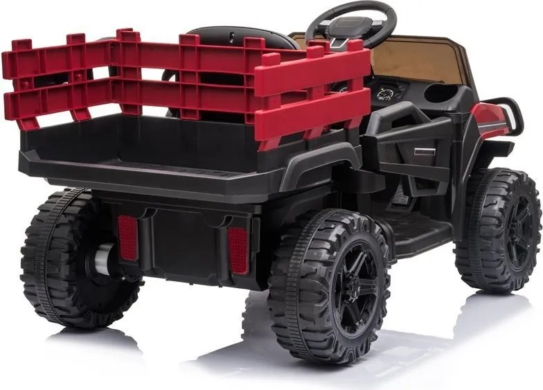 LEAN CARS Bateriové autíčko BDM0926 LED MP3 dálkové červené