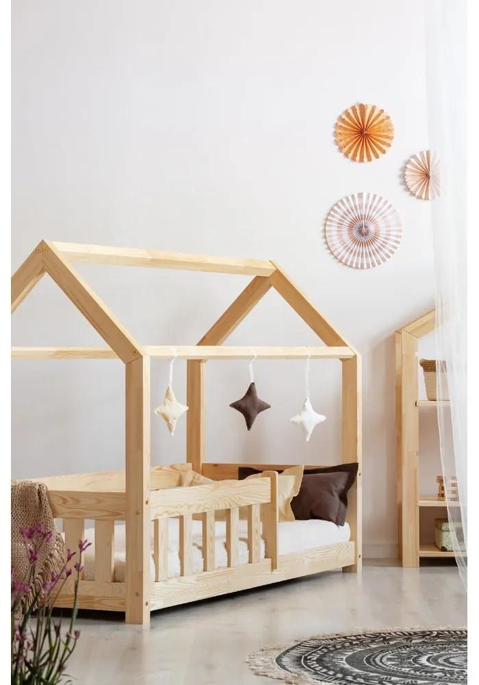 Domečková dětská postel z borovicového dřeva 70x160 cm Mila MBP - Adeko