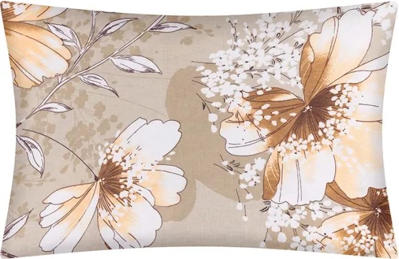 Bellatex Povláček flanelový Ibišek Béžová,Lososová rozměr 40x60 cm