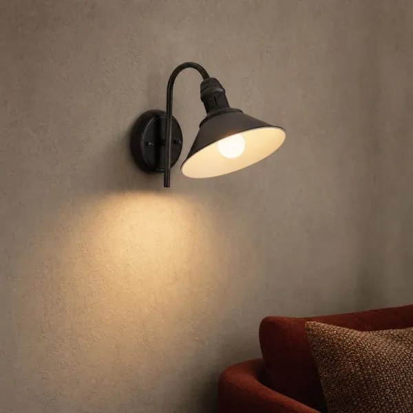 Brilagi - Nástěnná lampa FORGE 1xE27/60W/230V černá