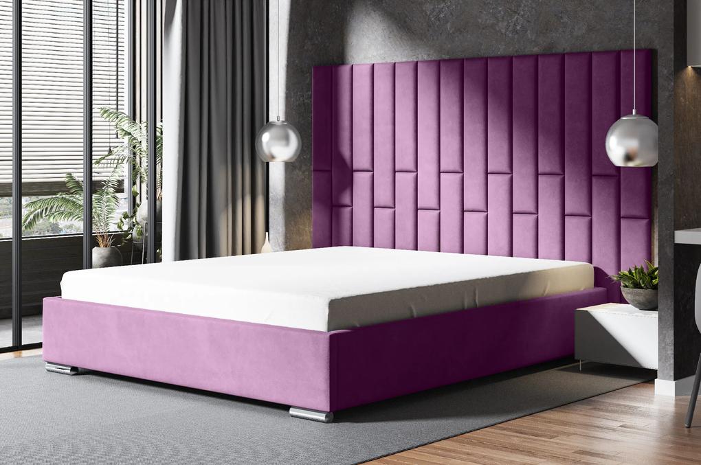 Eka Čalouněná postel LANA 90 x 200 cm Barva látky Trinity: (2303) Světlá béžová, Úložný prostor: S dřevěným rámem úložného prostoru