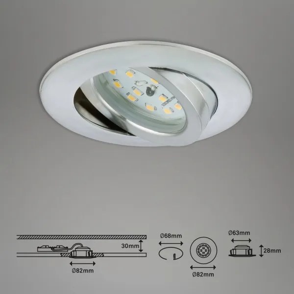 Briloner 7296-039 - SADA 3x LED Koupel podhledové svítidlo 1xLED/6,5W/230V IP23